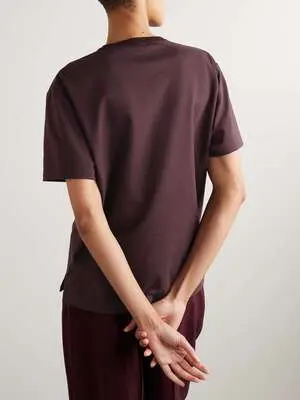 Loro Piana Neo Cotton-jersey T-shirt - Burgundy