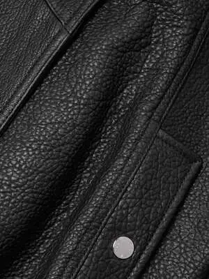 Dolce & Gabbana Oversized Textured-leather Biker Jacket