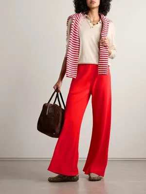 LA LIGNE Colby Crepe Wide-leg Pants