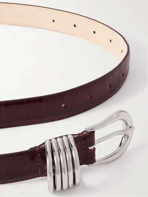 DEHANCHE Déhanche Hollyhock Croc-effect Leather Belt