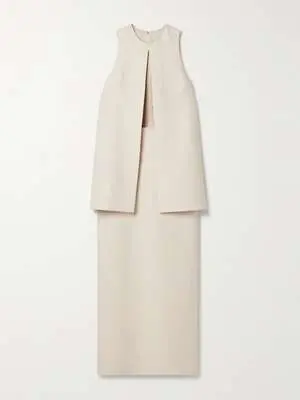 Brandon Maxwell Astrid Cutout Layered Midi Dress