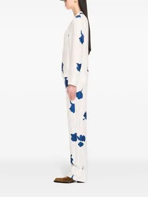 Off-White Floral-print Trousers