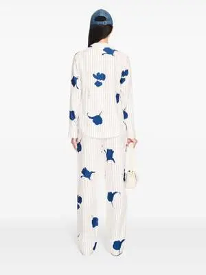 Off-White Floral-print Trousers
