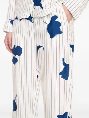 Off-White Floral-print Trousers