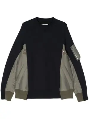 Sacai Panelled Sweatshirt - Blue