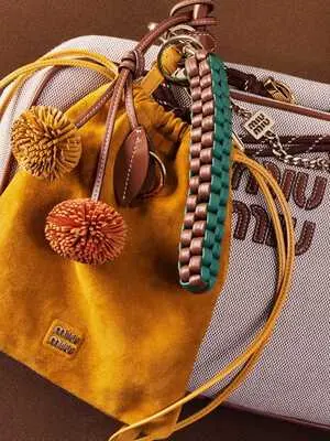 Miu Miu Leather Keychain