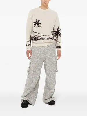 Alanui Desert Print Knitted Jumper - White