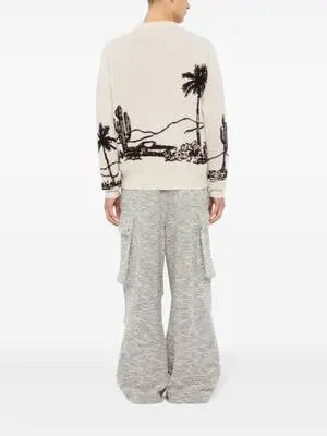 Alanui Desert Print Knitted Jumper - White