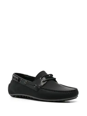 Moschino Plaque Boat Shoes