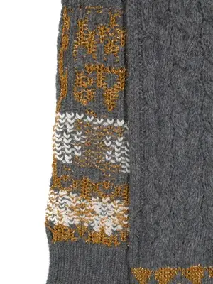 ERMANNO FIRENZE Intarsia-logo Scarf