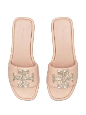 Tory Burch Double T Deco Sport Slides - Pink