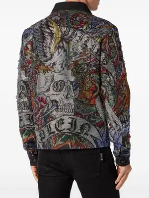 Philipp Plein Crystal-embellished Denim Jacket