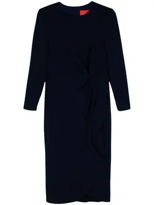 Carolina Herrera Draped Midi Dress - Blue