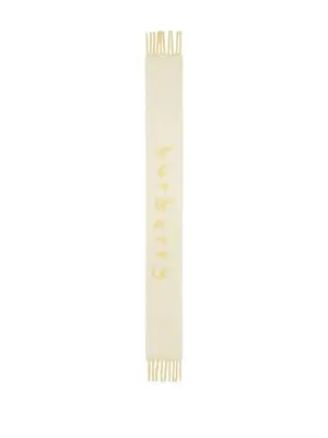 Burberry Logo-intarsia Reversible Scarf - Yellow