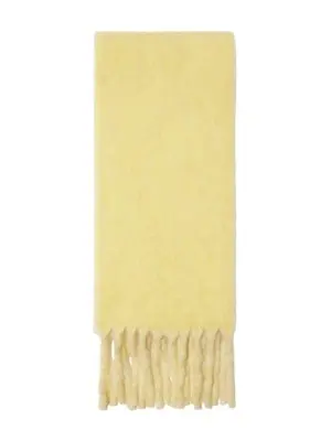 Burberry Logo-intarsia Reversible Scarf - Yellow