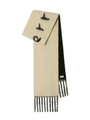 Burberry Logo-intarsia Reversible Scarf