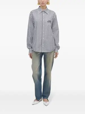 Marc Jacobs Striped Cotton Shirt - Black