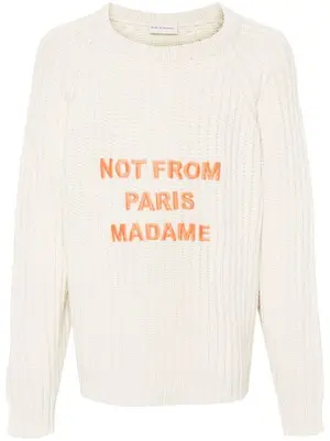 Drole De Monsieur Embroidered Sweaters For Men