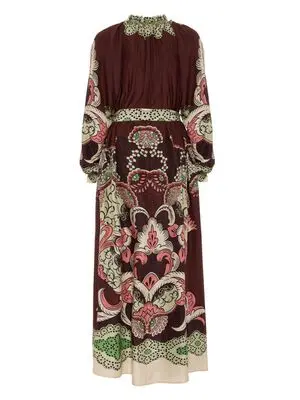 La DoubleJ Cerere Printed Silk Dress