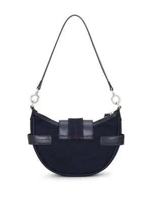 GANNI Small Bucky Denim Crossbody Bag - Blue