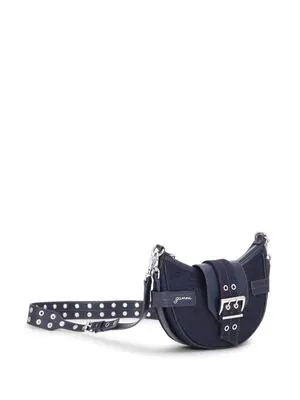 GANNI Small Bucky Denim Crossbody Bag - Blue
