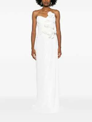 ANA RADU Floral-appliqué Maxi Dress