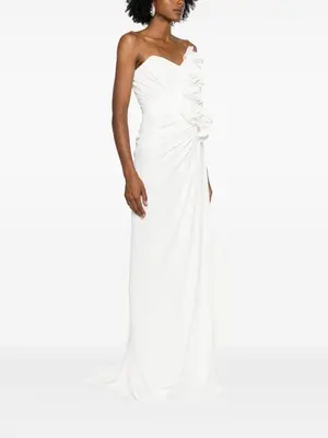 ANA RADU Floral-appliqué Maxi Dress