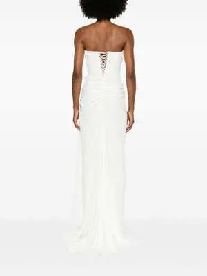 ANA RADU Floral-appliqué Maxi Dress