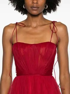 ANA RADU Tulle Maxi Dress - Red