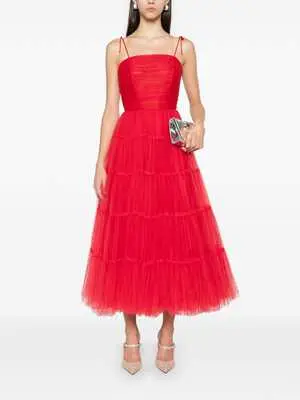 ANA RADU Tiered Maxi Dress - Red