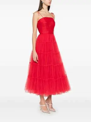 ANA RADU Tiered Maxi Dress - Red