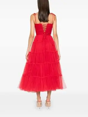 ANA RADU Tiered Maxi Dress - Red