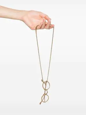 Moschino Glasses Pendant Necklace