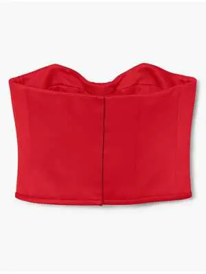 Marc Jacobs Duchess Satin Rose Corset - Red
