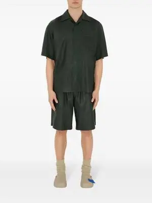 Burberry Logo-debossed Leather Shorts