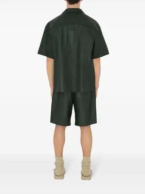 Burberry Logo-debossed Leather Shorts