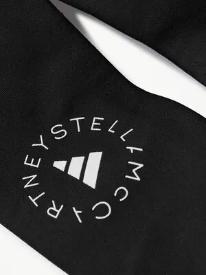 Adidas By Stella McCartney Truestrength Logo-print Recycled Stretch-jersey Sports Bra - Black