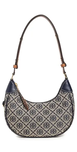 Tory Burch T Monogram Crescent Bag - Tory Navy