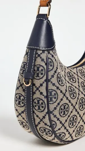 Tory Burch T Monogram Crescent Bag - Tory Navy