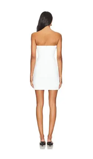 Amanda Uprichard X Strapless Crepe Mini Dress - Ivory & Black