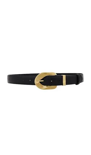 LOVERS AND FRIENDS Adana Leather Belt - Black & Gold