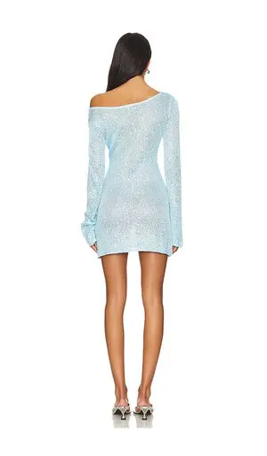 ASTA RESORT X Maya Longsleeve Mini Dress - Baia Blue