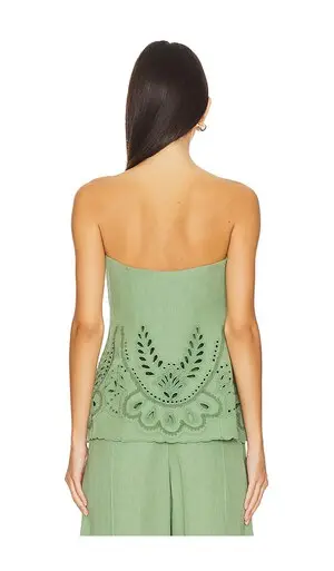 Hemant & Nandita Strapless Eyelet Top