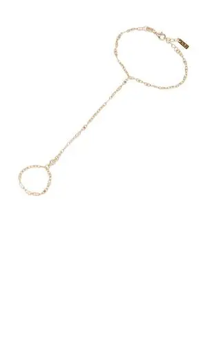 NATALIE B JEWELRY Kinna Hand Chain In Metallic - Gold