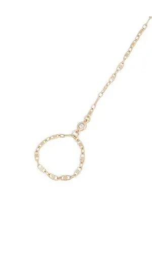 NATALIE B JEWELRY Kinna Hand Chain In Metallic