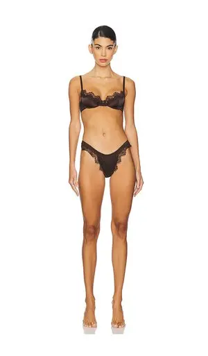 KAT THE LABEL Sorrento Underwire Bra In Brown - Espresso