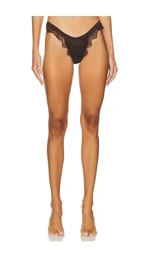 KAT THE LABEL Sorrento Thong In Brown - Espresso