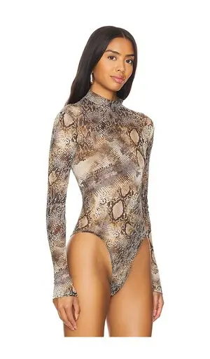 Lapointe Mesh Mock Neck Bodysuit