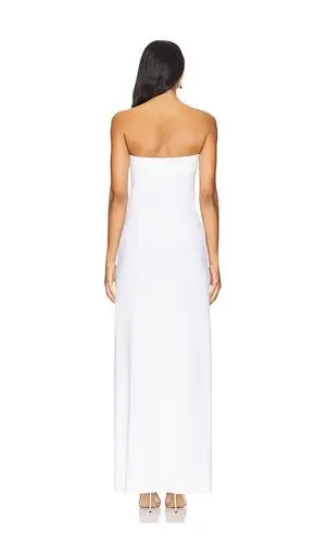 Norma Kamali Strapless Gown With Side Slit