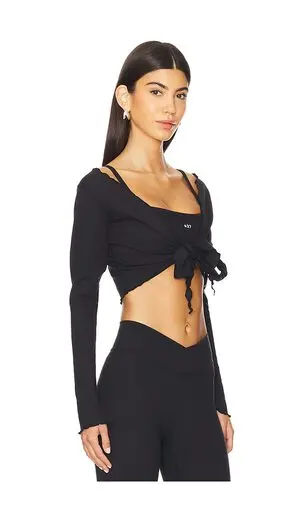 437 The Wrap Top - Black